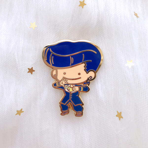 Jojo's Bizarre Adventure- Josuke Higashikata Enamel Pin – magicalmaidens